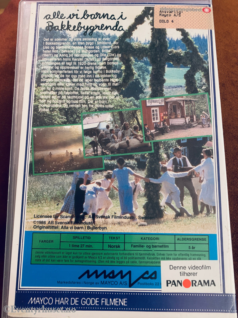 Alle Vi Barna i Bakkebygrenda. VHS Big Box. – Eventyrhuset