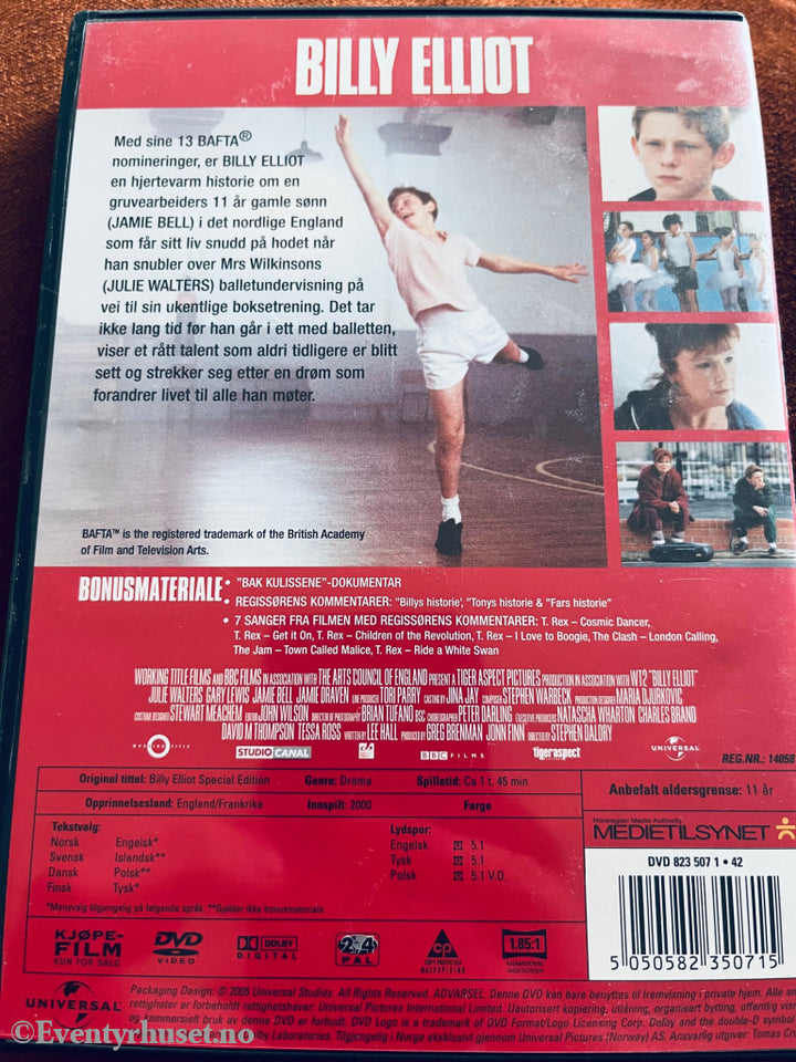 Billy Elliot. 2000. DVD. Special Edition. – Eventyrhuset