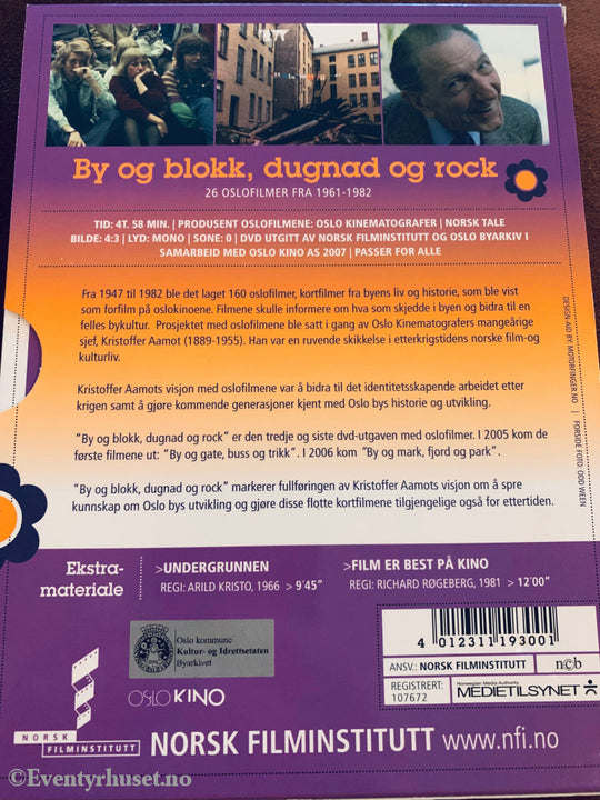 By og blokk - dugnad og rock (26 Oslo-filmer fra 1961-1982). DVD slipc ... By og blokk - dugnad og rock (26 Oslo-filmer fra 1961-1982). DVD slipc ...