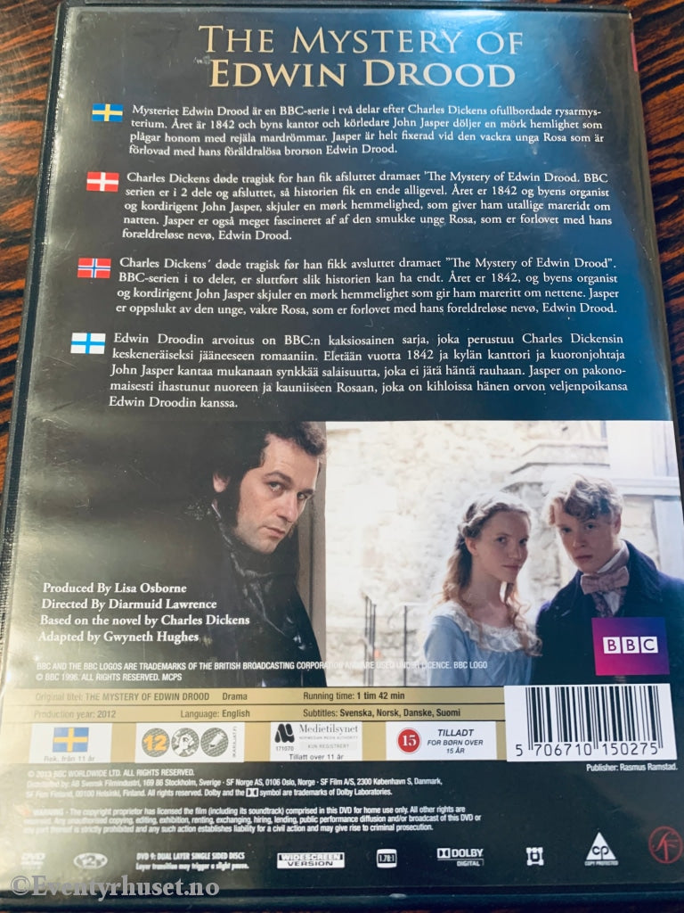 Charles Dickens. The Mystery of Edwin Drood (BBC). DVD. – Eventyrhuset