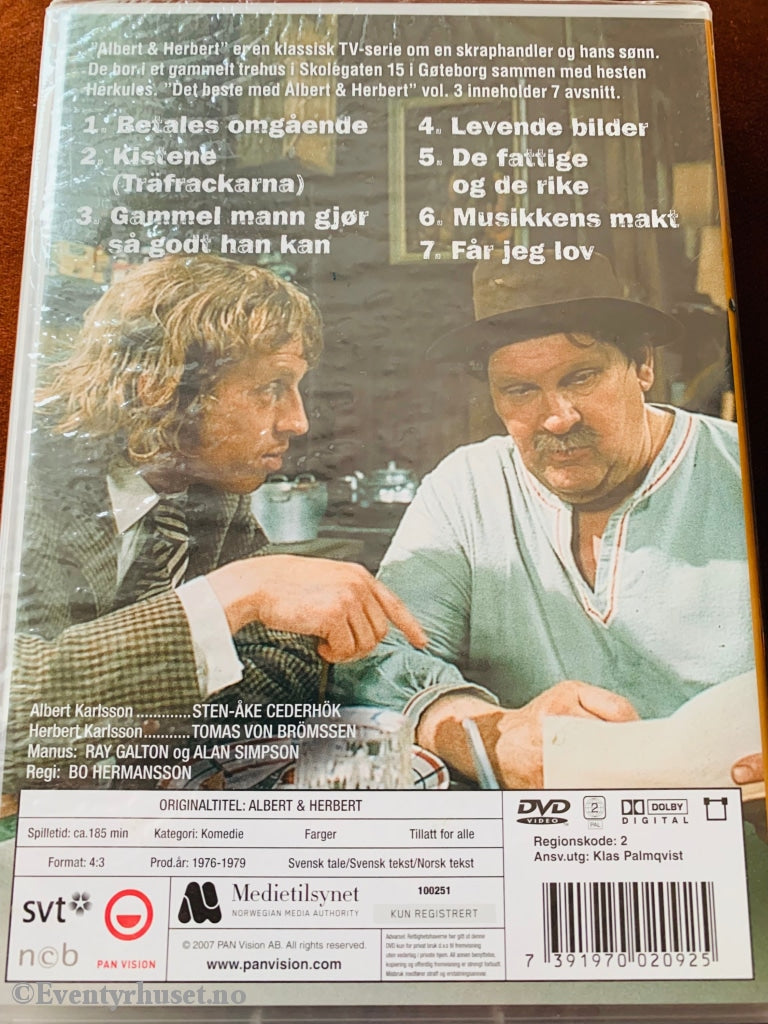 Det beste med Albert & Herbert. Disk 3. 1974-88. SVT. DVD. Ny i plast! – Eventyrhuset