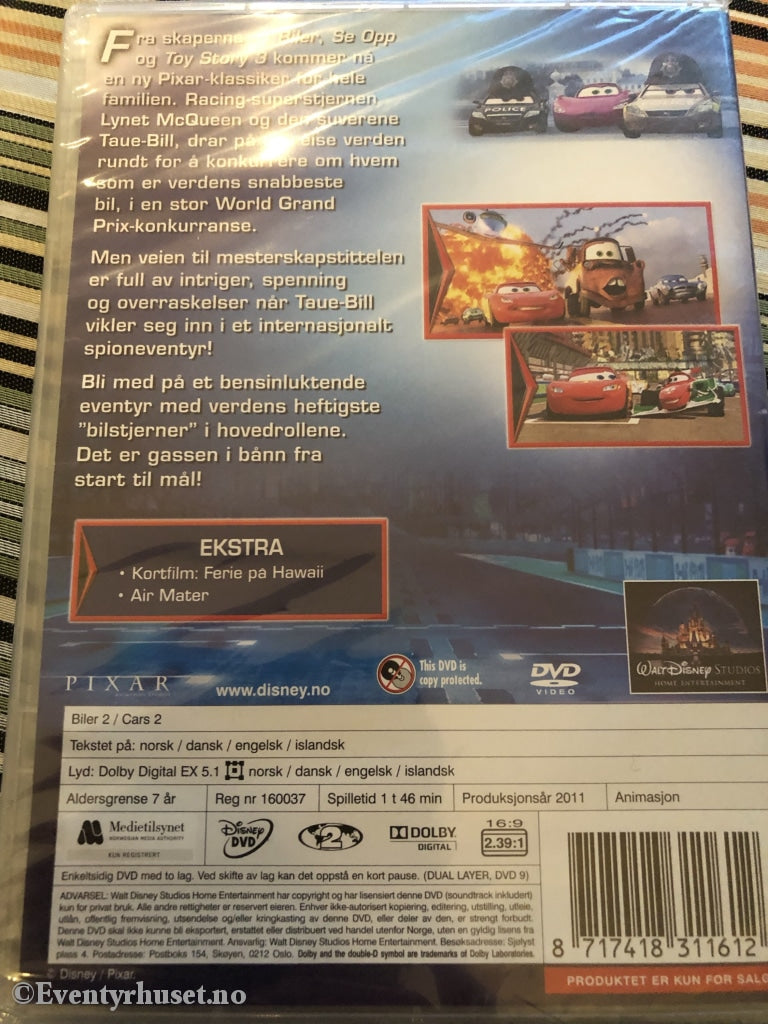 Disney Pixar DVD. 2011. Biler 2. Ny i plast! – Eventyrhuset