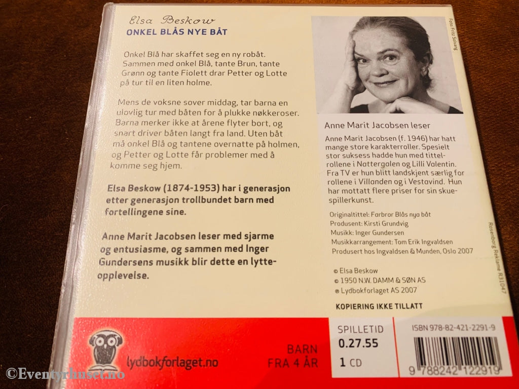 Elsa Beskow. Onkel Blås nye båt. Lydbok på CD. – Eventyrhuset Elsa Beskow. Onkel Blås nye båt. Lydbok på CD. – Eventyrhuset