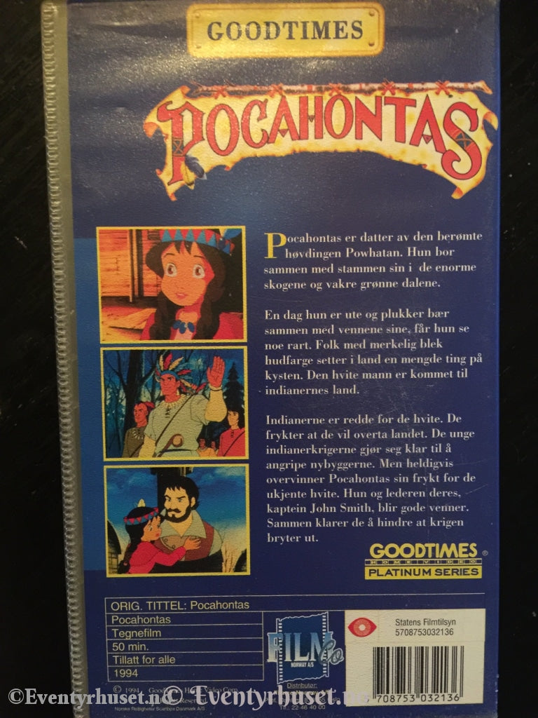 Goodtimes presenterer: Pocahontas. 1994. VHS. – Eventyrhuset