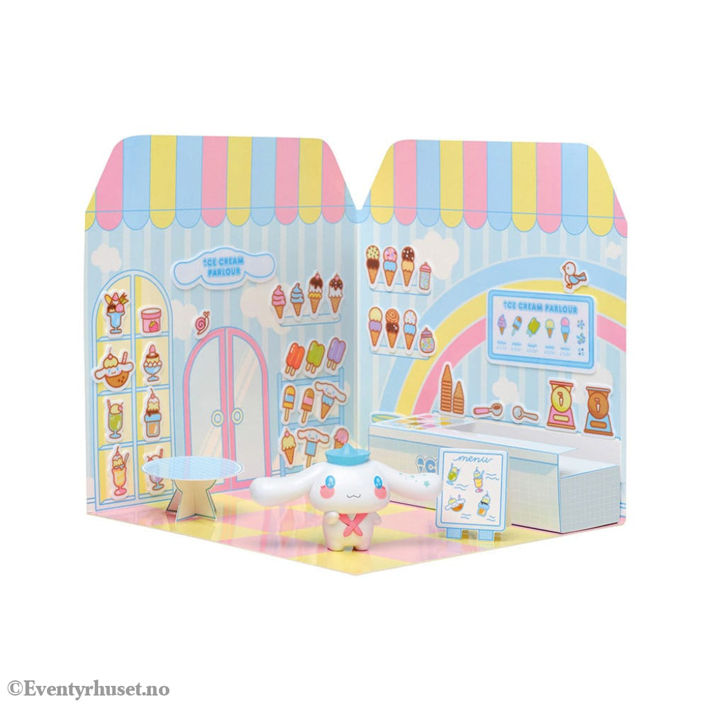 Hello Kitty and Friends Mini figure Sticker House Cinnamoroll Ice Crea ...