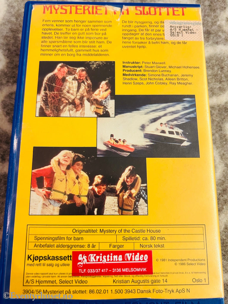 Mysteriet på slottet. 1986. VHS Big Box. – Eventyrhuset