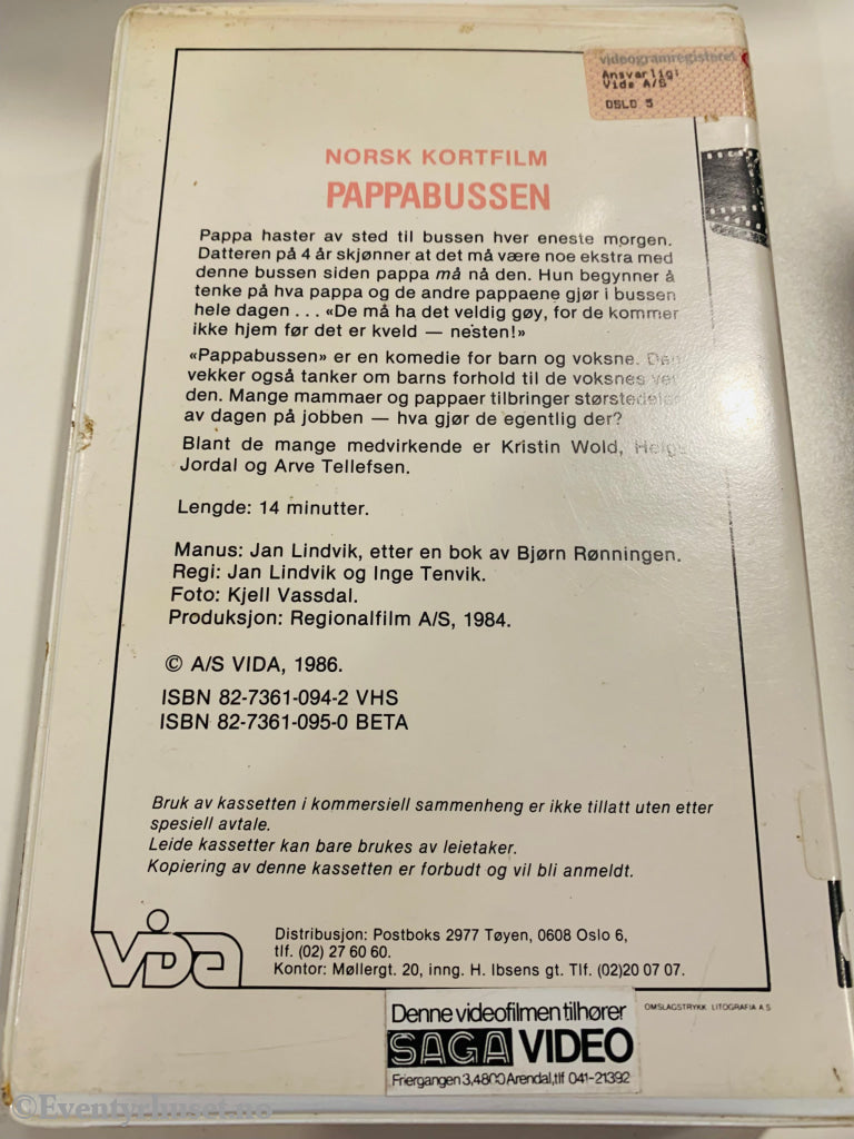 Pappabussen. 1984/86. VHS Big Box. – Eventyrhuset