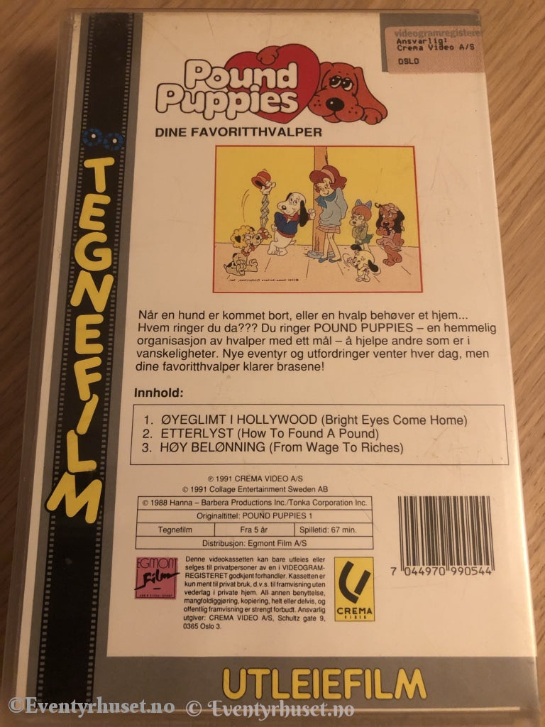 Pound Puppies. 1991. VHS Big Box. – Eventyrhuset