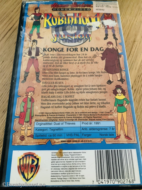 Robin Hood Junior. Konge for en dag. 1991. VHS. – Eventyrhuset