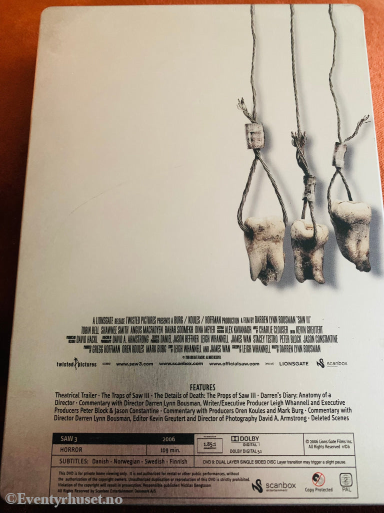 SAW. 2006. DVD Steelbox. – Eventyrhuset