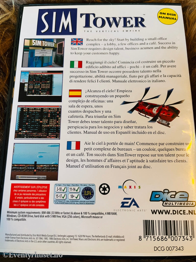 Sim Tower. PC-spill. – Eventyrhuset