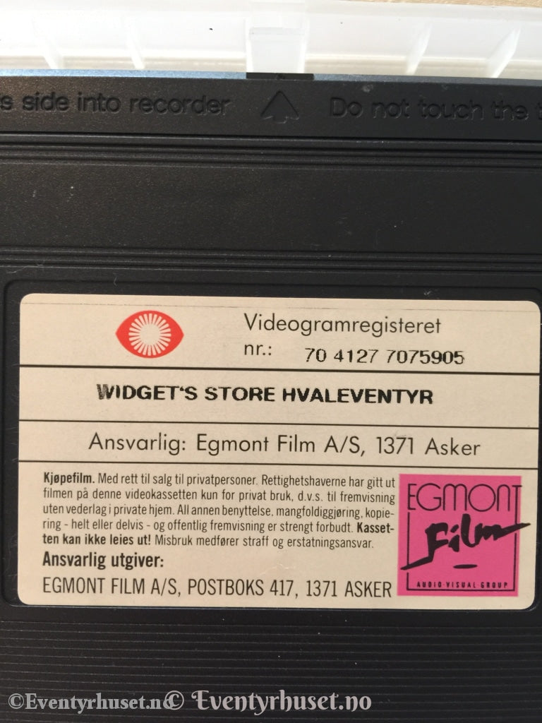 Widget 1. Widget's store hvaleventyr. 1999. VHS. – Eventyrhuset